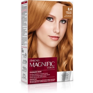 COLORAÇÃO CREME MAGNIFIC COLOR 8.4 LOURO CLARO ACOBREADO AMEND | Shopee ...