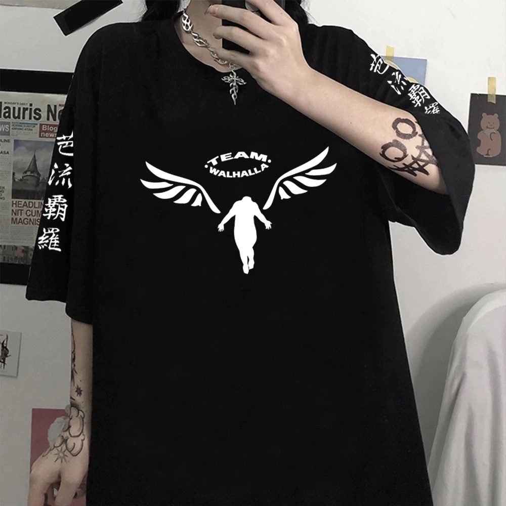 Camiseta Basica Camisa Team Walhalla Angel Tokyo Revengers Gang Anime ...