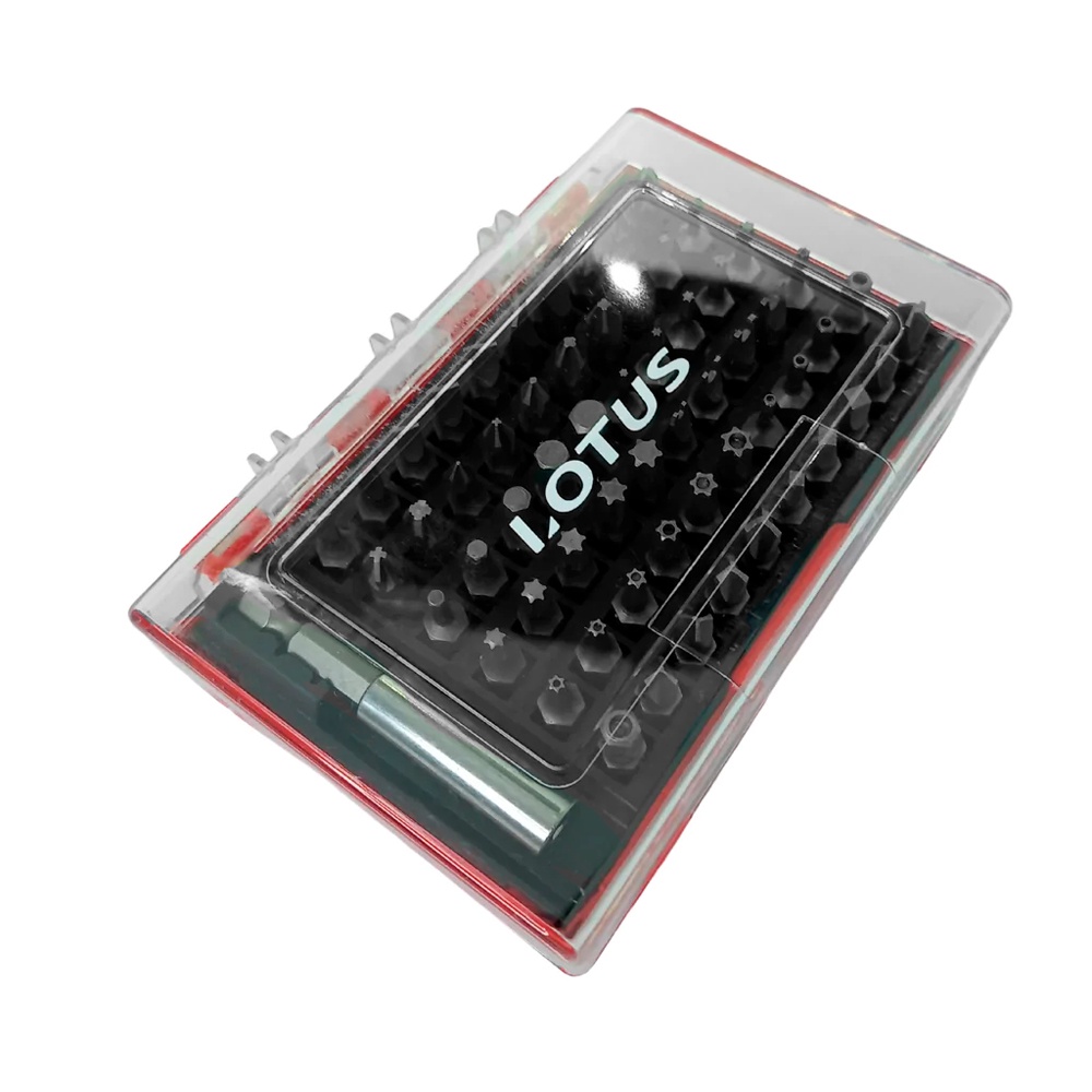Jogo de Bits com Estojo e Adaptador Magnético 61 Peças 25mm Lotus 2815 ...