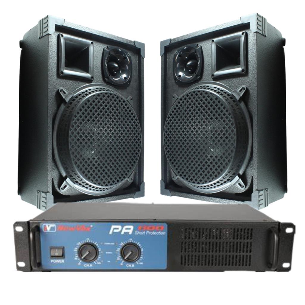 Kit Amplificador PA 600-300w Rms+2 Caixas Acusticas 250w Rms | Shopee Brasil