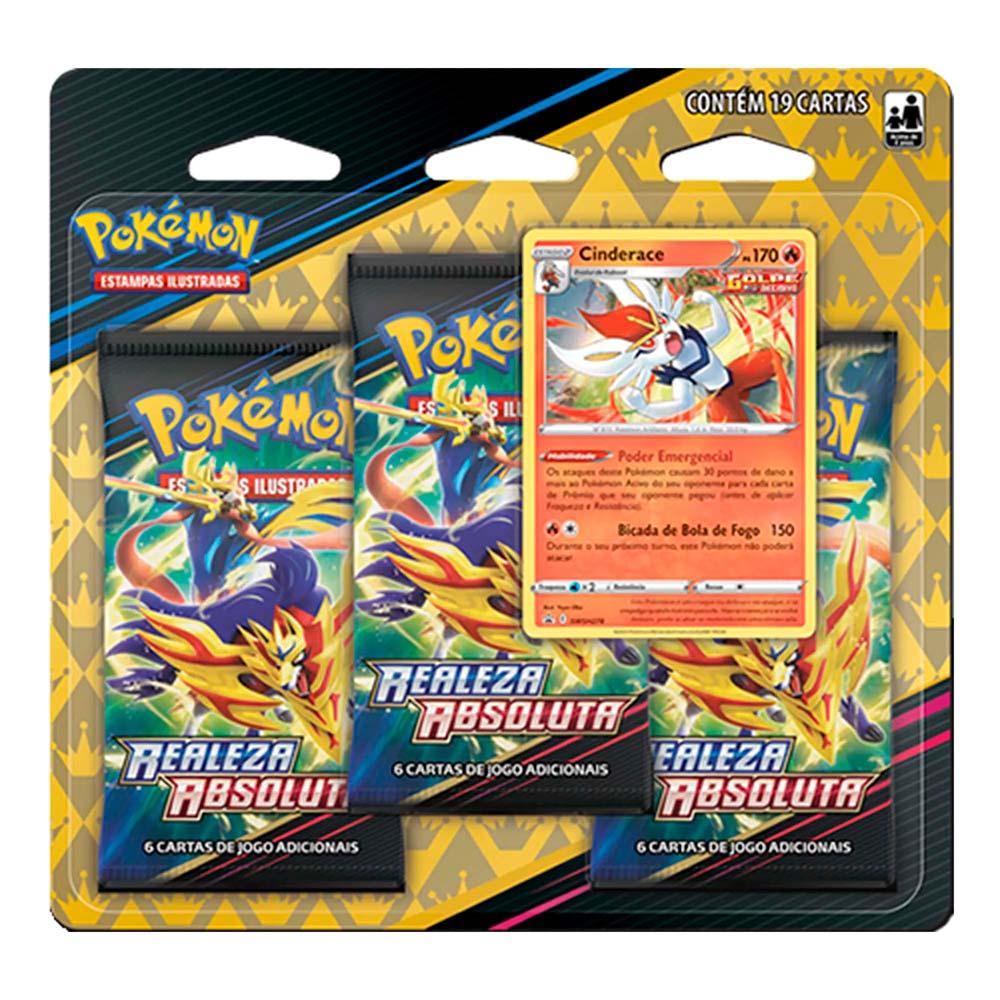 Jogo De Cartas Pokémon Blister Triplo Realeza Absoluta Cinderace