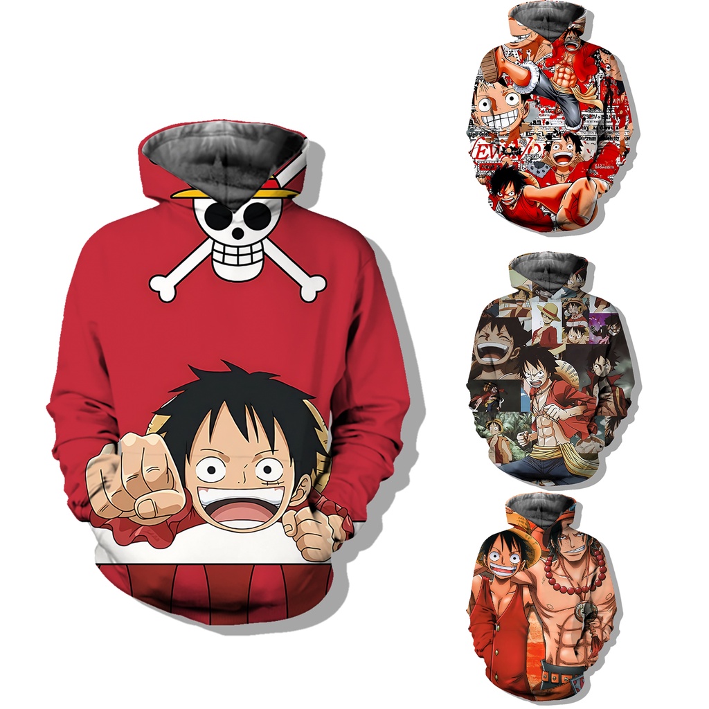 Novo Capuz One Piece Hoodie 3D Digital Impresso Adolescente Desenho ...