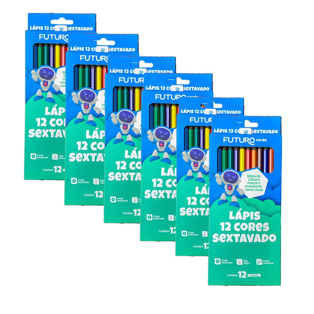 Kit 6 Caixa Lapis de Cor 12 Cores Grande | Shopee Brasil Kit 6 Caixa Lapis de Cor 12 Cores Grande | Shopee Brasil