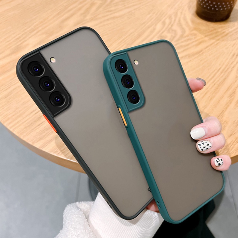 Capa Dura Da Lente De Silicone Fosco Transparente Para Telefone Samsung Galaxy S23 S22 S21 S20 ...