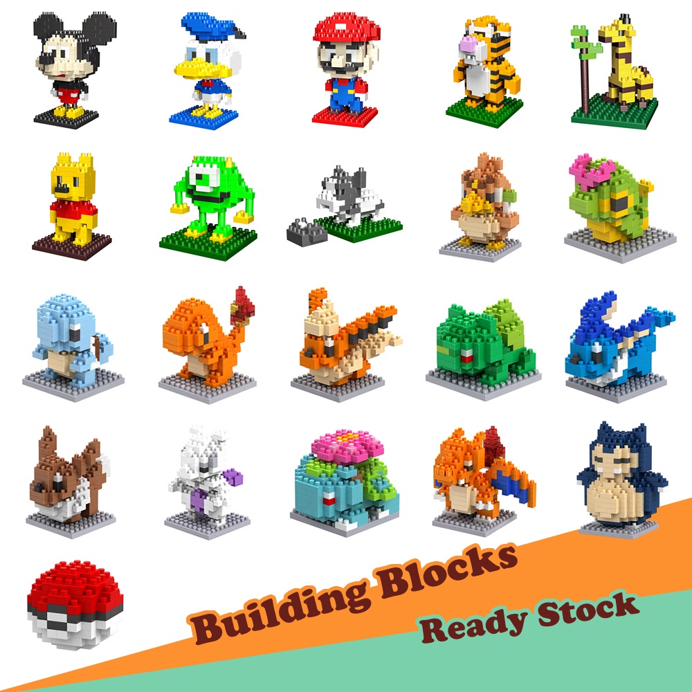 Blocos De Construção Micro Diamond Pokemon Brinquedos Educativos ...