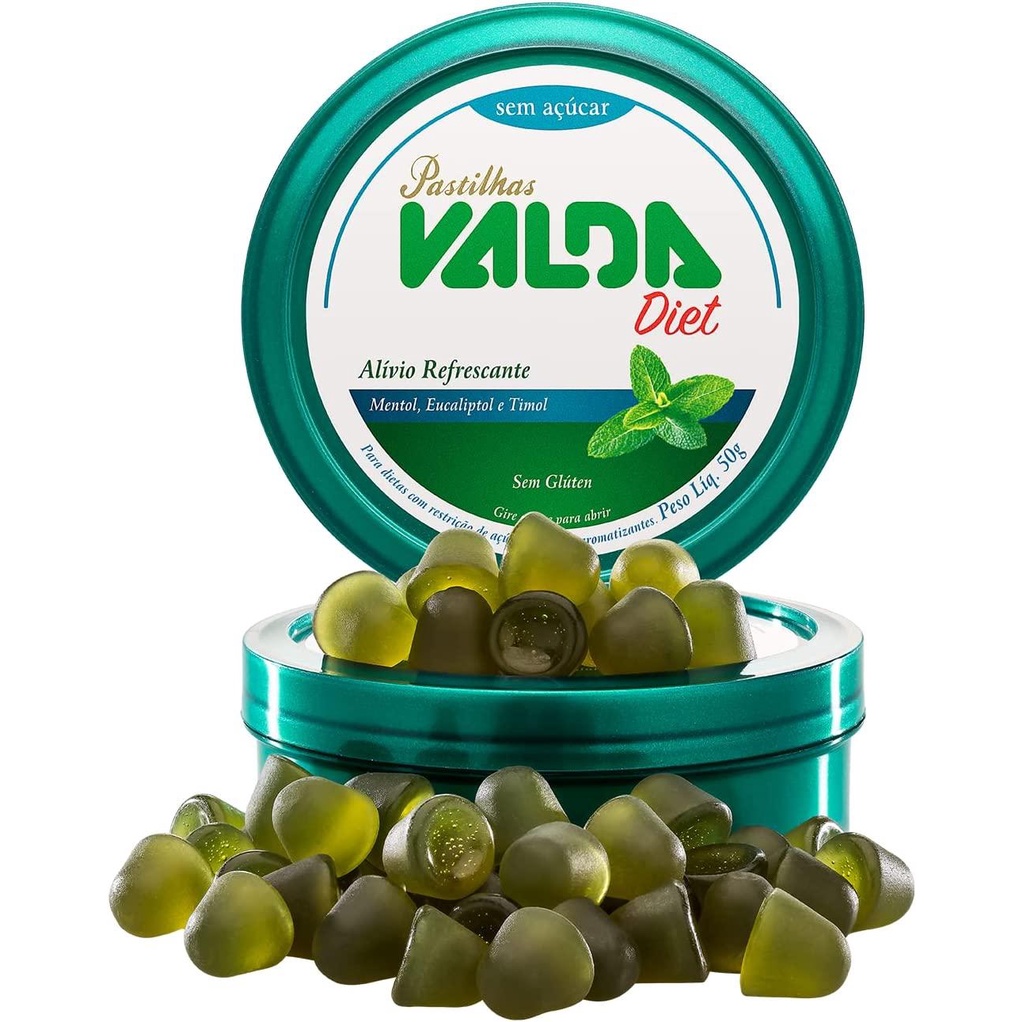 Pastilha Valda Diet Lata 50g | Shopee Brasil
