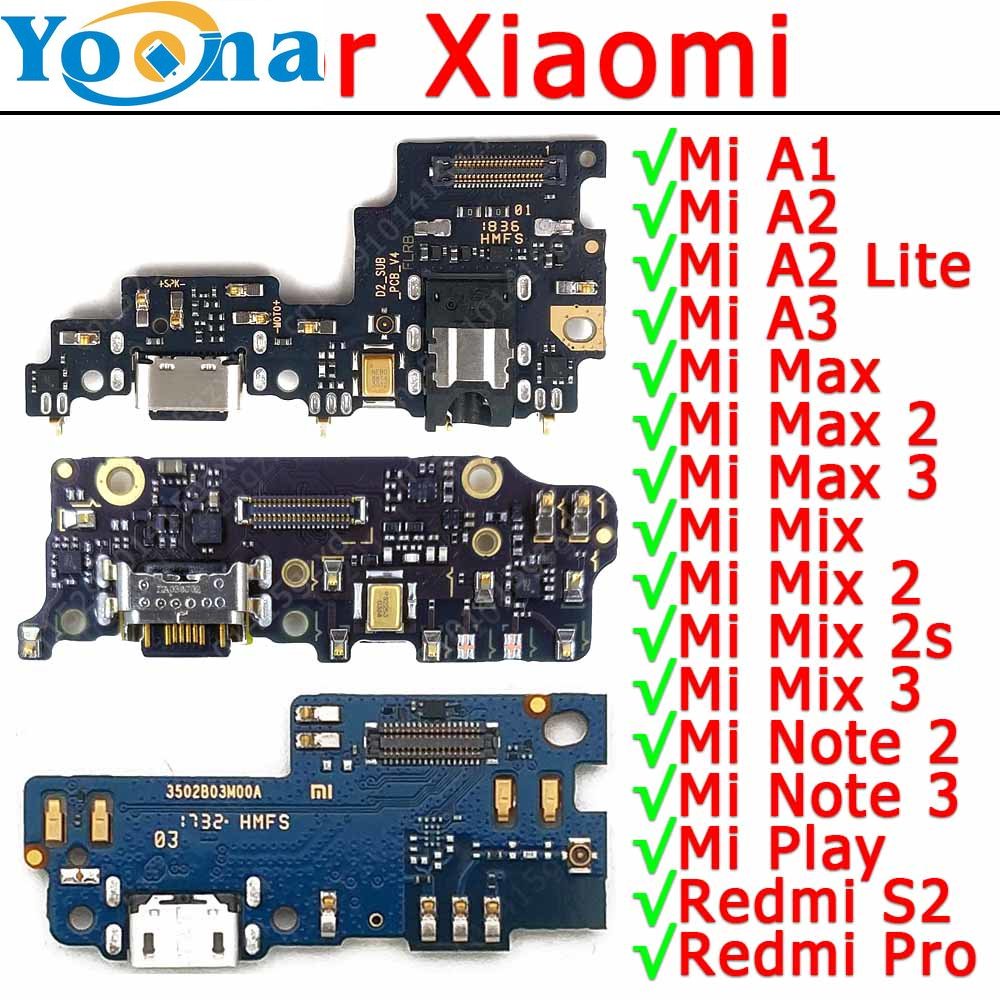 Placa De Carga Original Para Xiaomi Mi A1 5X A2 Lite 6X A3 Mix 2S Max 2 Nota 3 Reproduzir Redmi ...