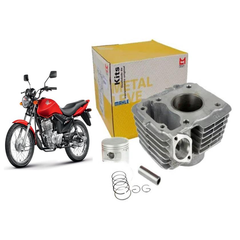 Kit Cilindro Motor Completo Pistao Anel Cg Titan Fan Cargo Nxr Bros 125 ...