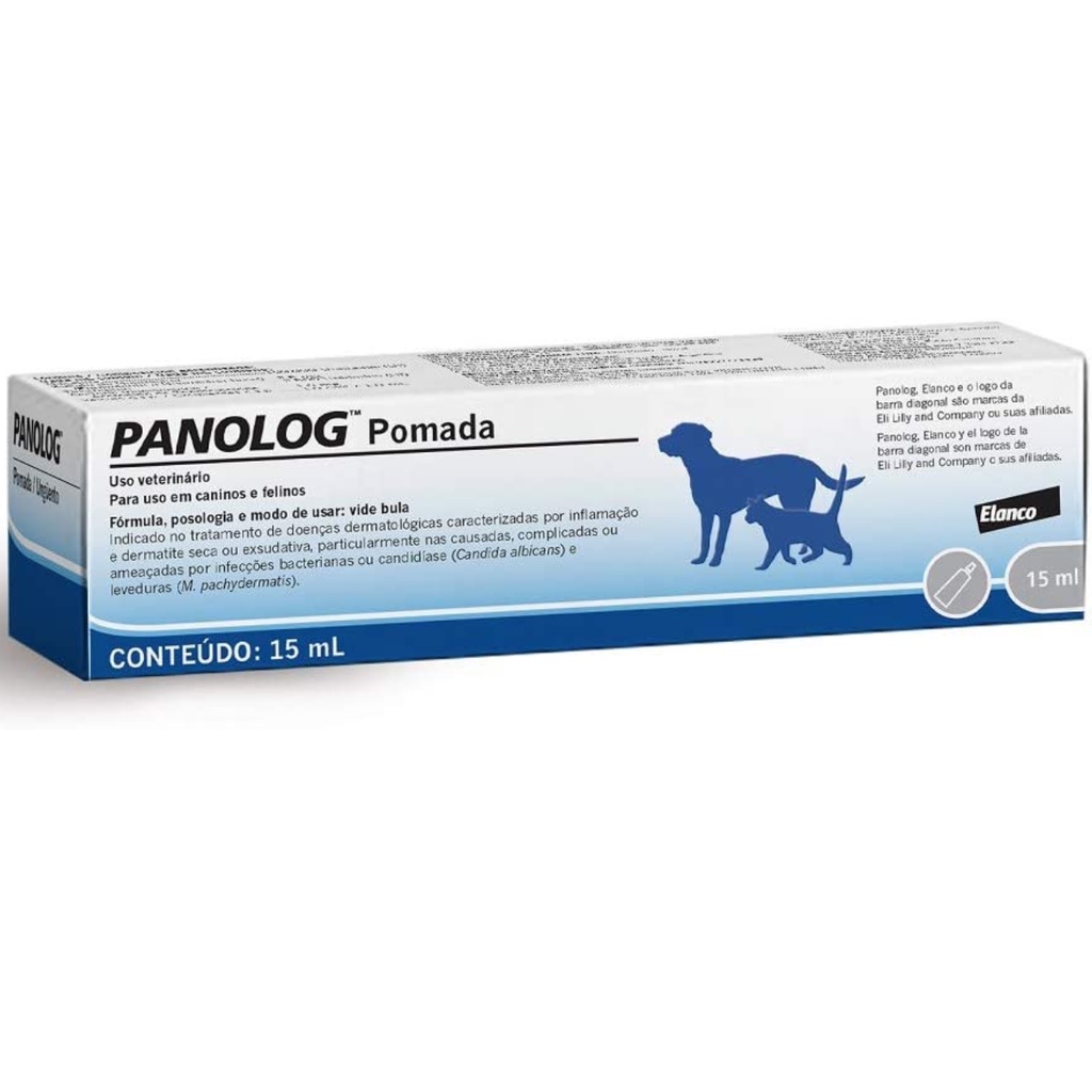 Panolog Pomada 15ml Elanco Cães E Gatos 15 ml Otite Perianal | Shopee ...