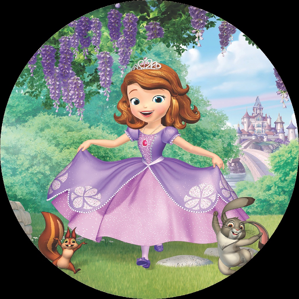 Painel Festa Redondo Sublimado 3d Tecido C/elástico 1,5 Diam Princesa Sofia | Shopee Brasil