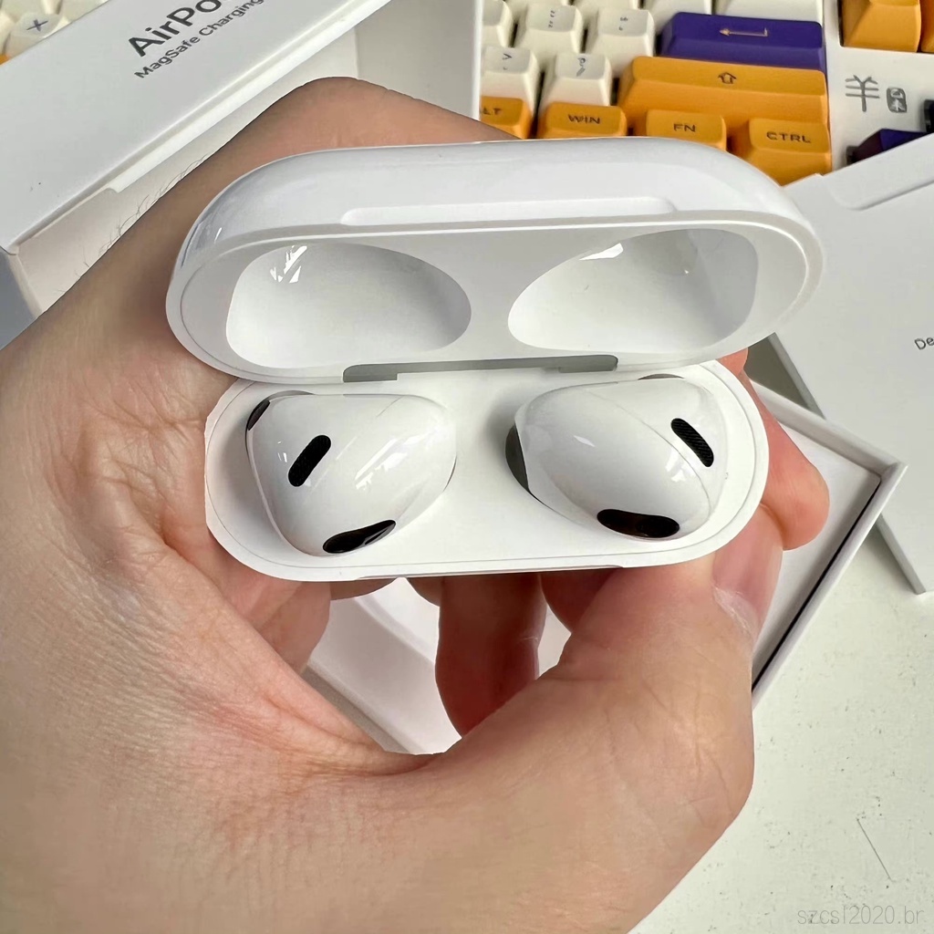 Novo AirPods 3 Fones De Ouvido Bluetooth Sem Fio iPhone GPS Renomear ...