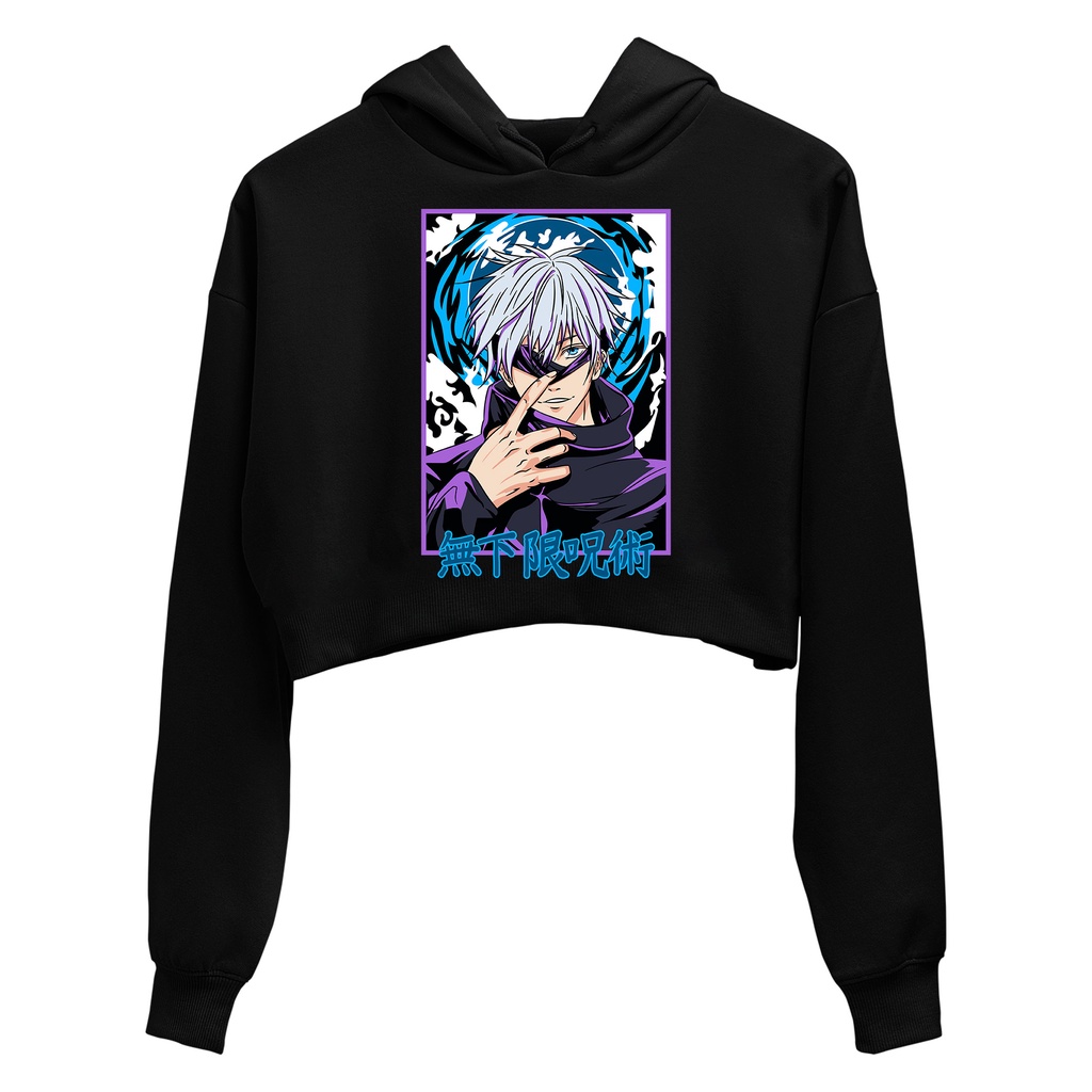Moletom Cropped Gojo Satoru Olho Aberto Jujutsu Kaisen | Shopee Brasil