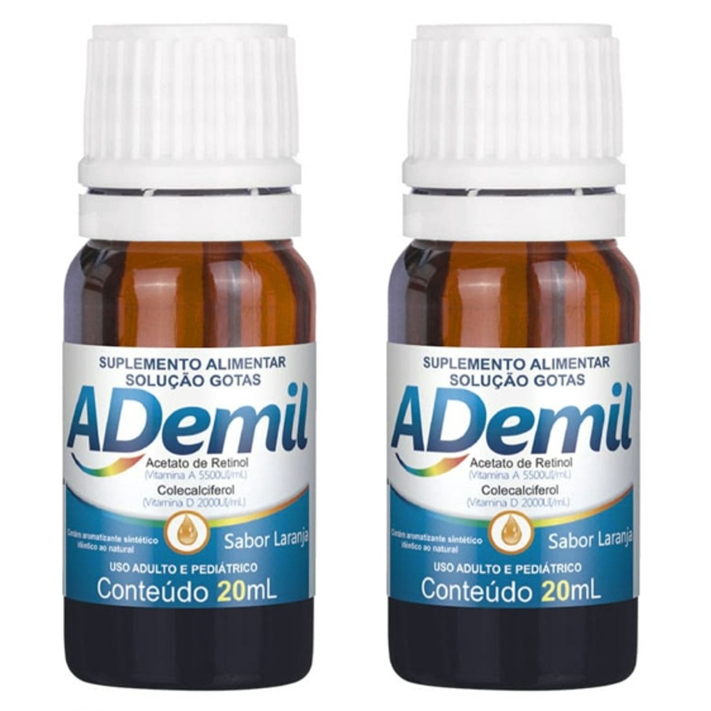 Kit 2x Ademil Gotas 20ml ( Similar Do Adtil ) Vitamina A E D | Shopee ...