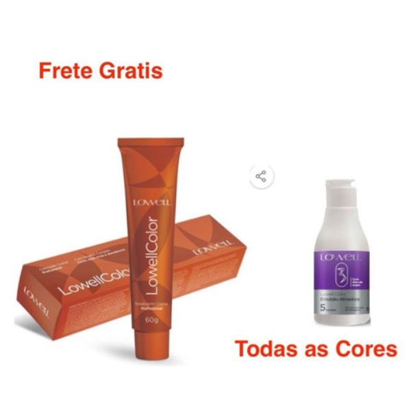 Tonalizante Lowell Color 60g C/ 3 UNIDADES + 3 REVELADORES | Shopee Brasil