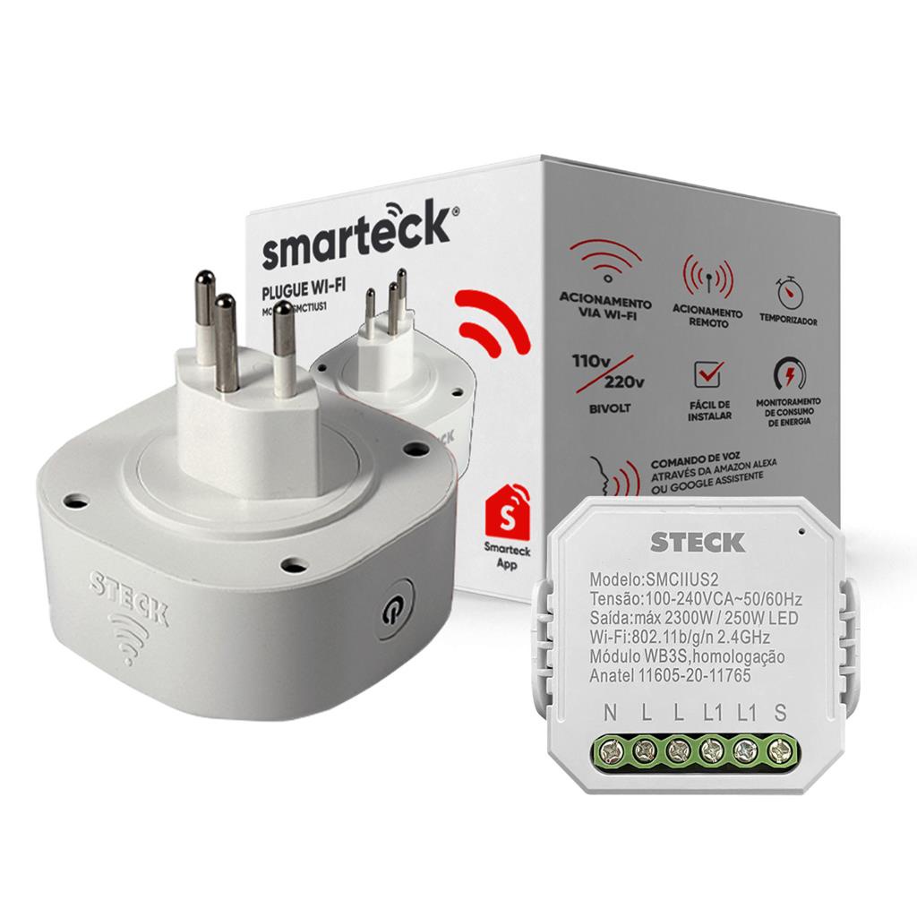 Kit Smart Interruptor Interno + Tomada 10A Bivolt Alexa | Shopee Brasil