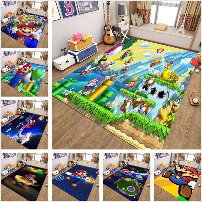 Super Mario Cartoon Anime Brothers Cute Carpet Living Room Sofá ...