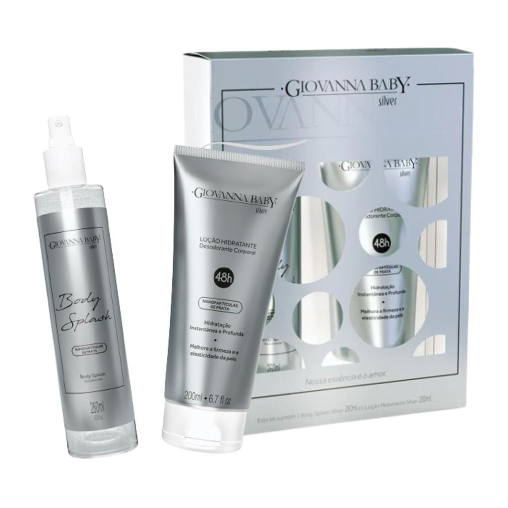 Kit Silver Prata Hidratante + Body Splash Giovanna Baby | Shopee Brasil