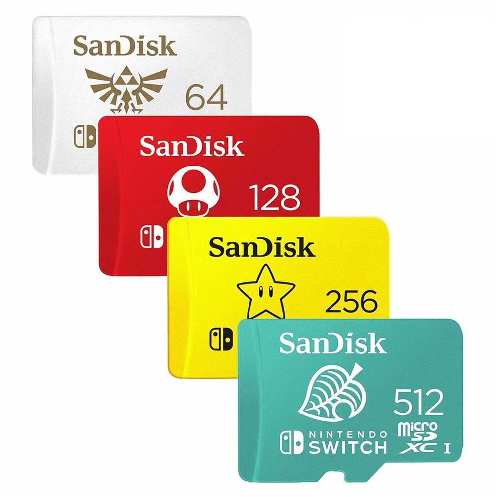 SanDisk Nintendo Switch Official Super Mario Micro SD XC U3 Memory Card ...