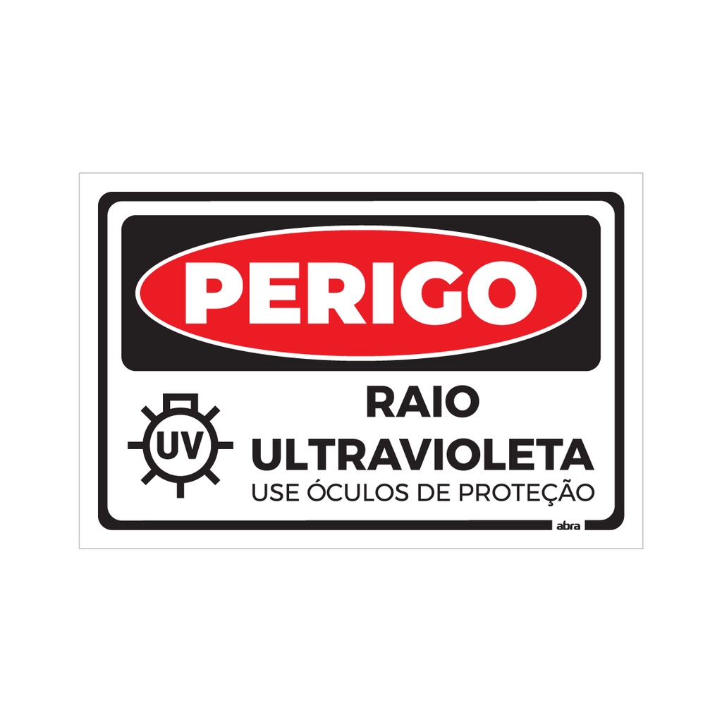 Placa De Sinalização Perigo Raio Ultravioleta Pvc 30x20 Cm | Shopee Brasil