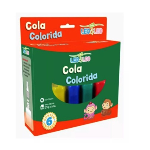 COLA COLORIDA 6 CORES. - LEO&LEO | Shopee Brasil