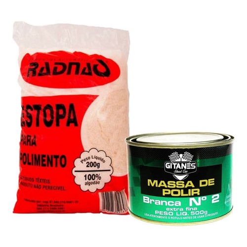 Massa Para Polir N°2 Com Estopa Elimina Riscos E Manchas* | Shopee Brasil