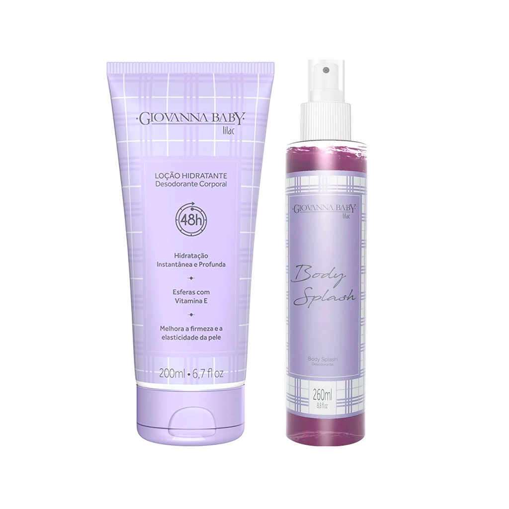 Kit 2un Giovanna Baby - 1un Loção Hidratante + 1un Body Splash - Lilac ...
