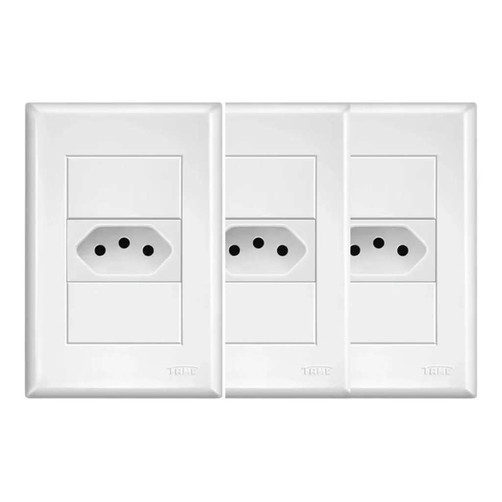 Kit Com 3 Tomadas 20a 4x2 Evidence Completa 2p+t - Fame | Shopee Brasil
