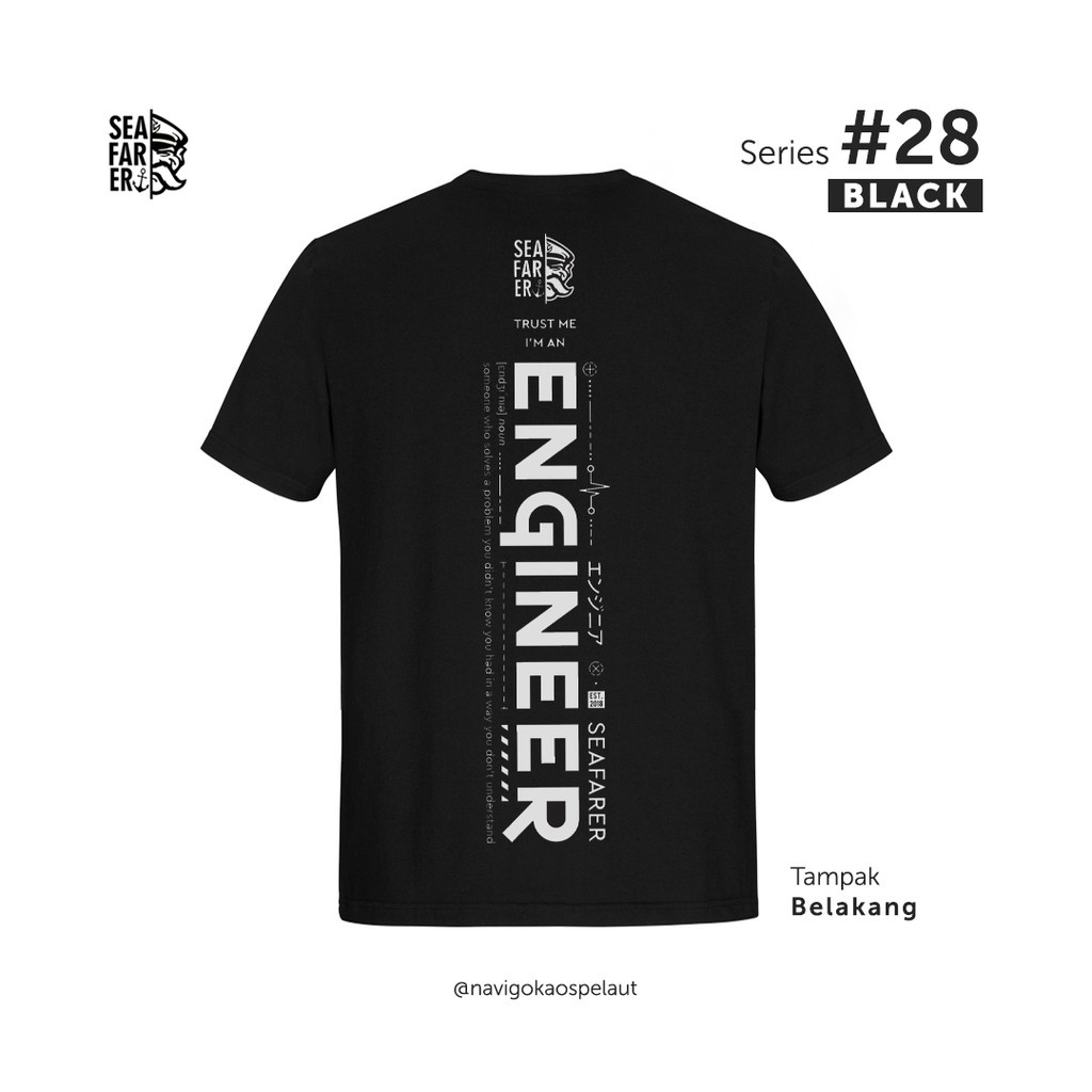T-SHIRT SERIE 28 ENGINEER NAVIGO SAILOR | Shopee Brasil