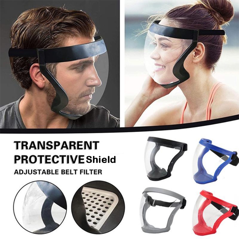 Máscara De Proteção facial Vidro Transparente Facial Completo ...