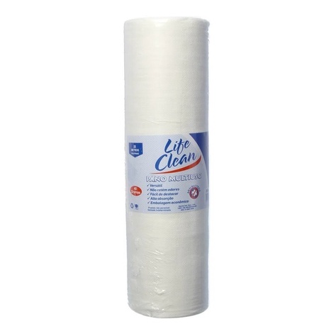Pano Multiuso Pefex Rolo 28x25m Life Clean 50 Panos Branco | Shopee Brasil