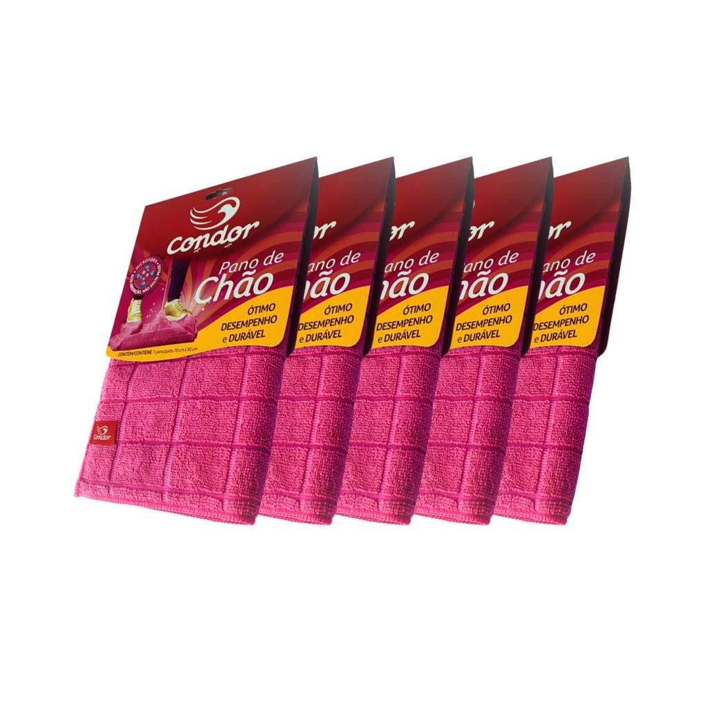 Pano de Chão Microfibra Grande 70x50cm Rosa Kit C/ 5 Panos | Shopee Brasil