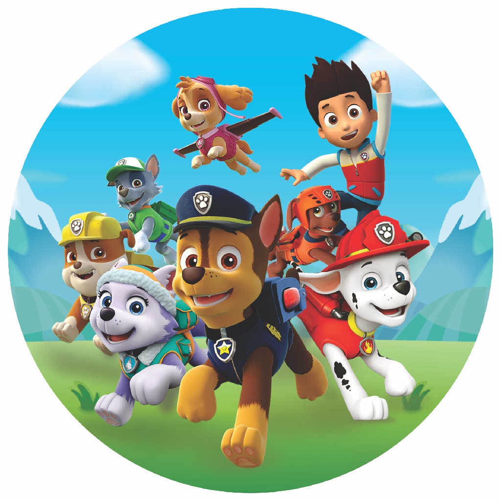 Painel Festa Redondo Sublimado 3d Tecido C/elástico 1,5 Diam PATRULHA CANINA | Shopee Brasil