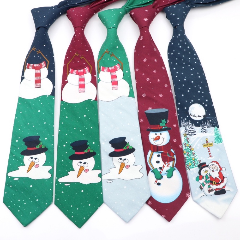 ZONFAZ Gravatas De Natal Para Homens Novidade Algodão Slim Xmas Ties ...