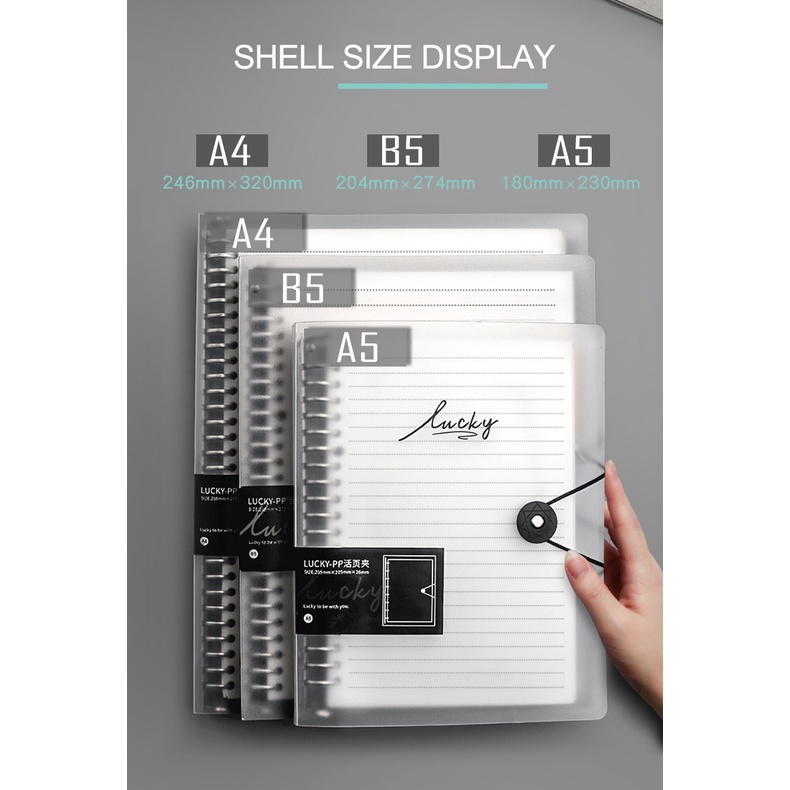 Diário A5 B5 B5 A4 Caderno De Notas Transparente De Folha Solta De Capa Interna Escritório ...
