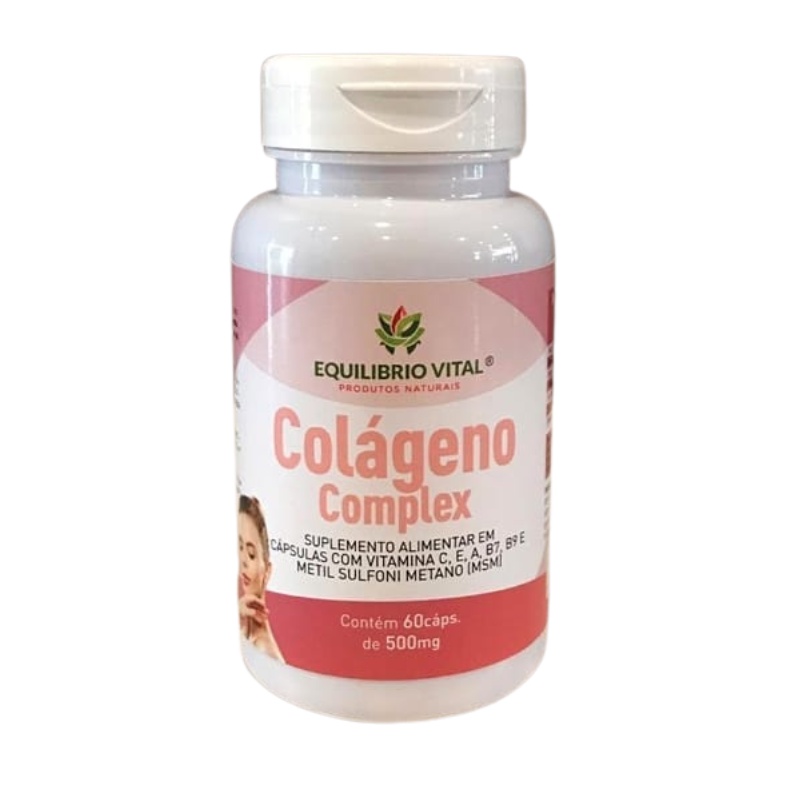Colágeno Complex 60 cápsulas 500mg Equilíbrio | Shopee Brasil