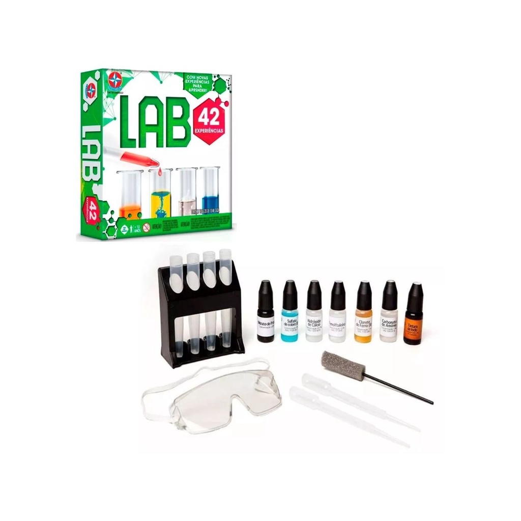 Jogo Lab 42 Experiências Químicas - Estrela | Shopee Brasil