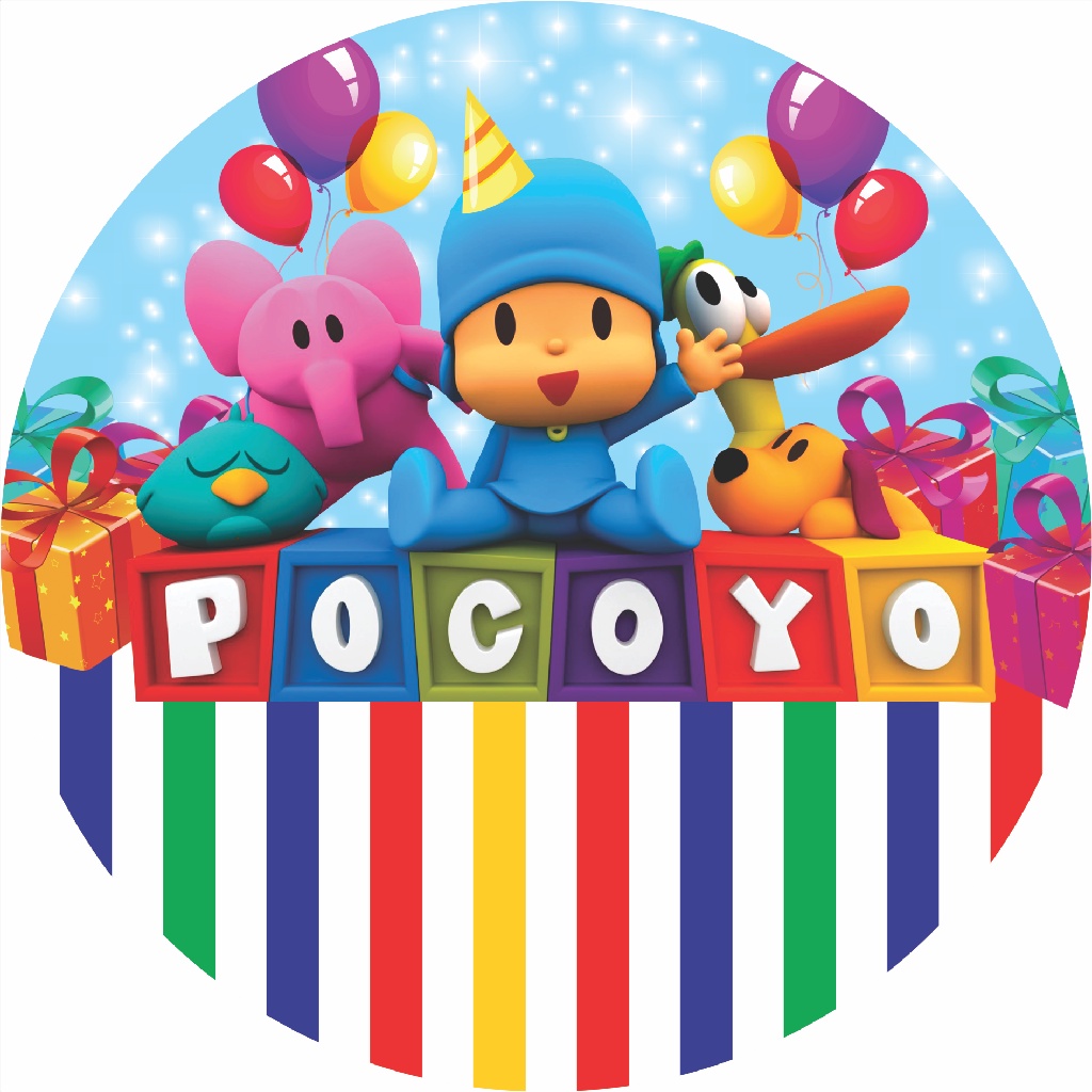 Painel Festa Redondo Sublimado 3d Tecido C/elástico 1,5 Diam POCOYO | Shopee Brasil