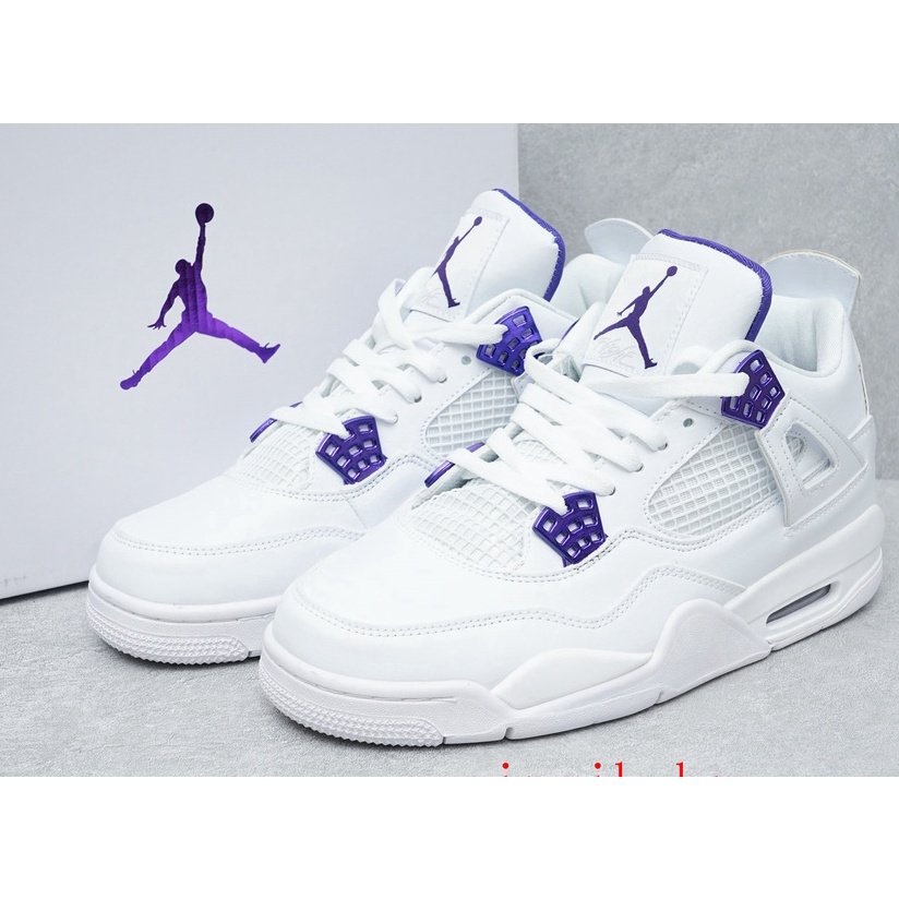 100% autêntico Nike air Jordan 4 retro ogaj4 homens e mulheres tênis de ...
