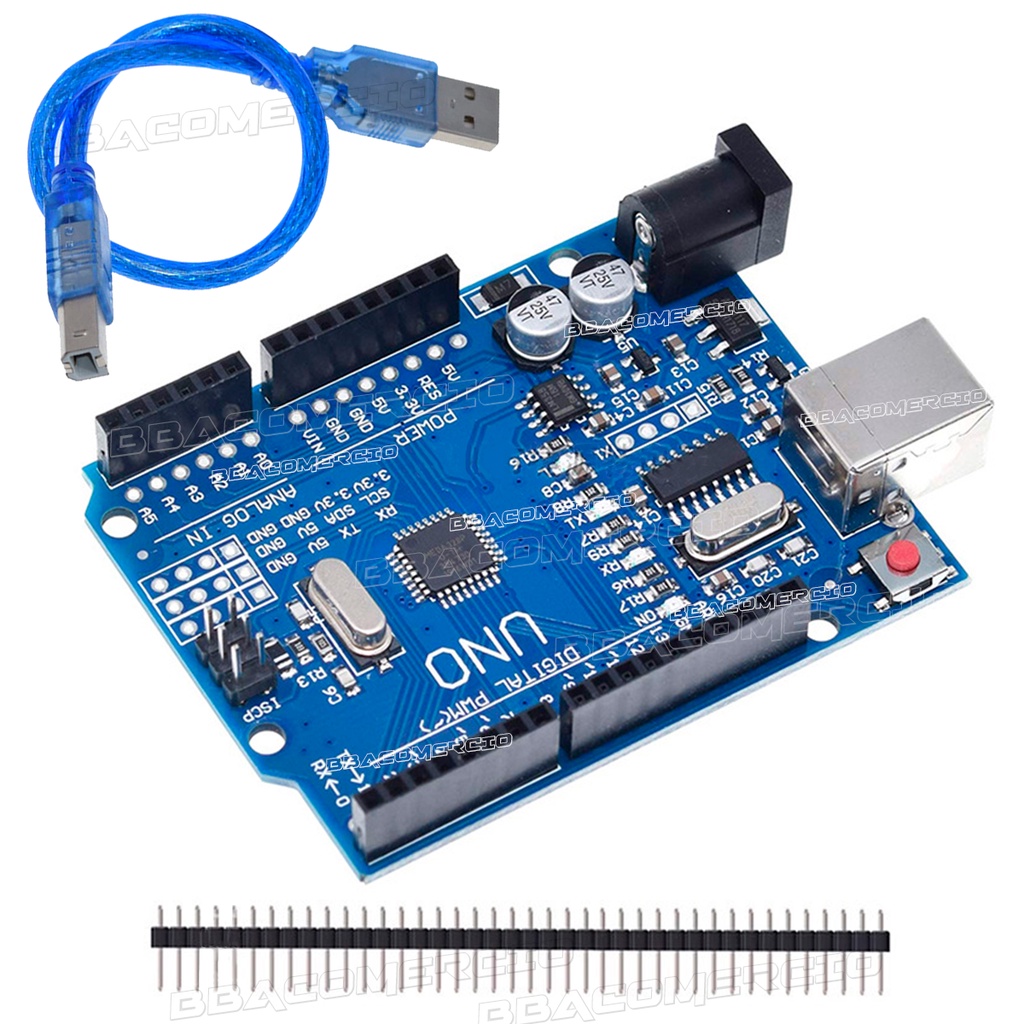 Kit 5x Placa Compatível Arduíno Uno R3 Atmega328 Smd + Cabo | Shopee Brasil