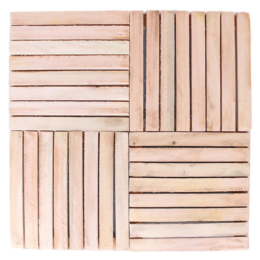 20 Decks de Madeira piso modular 30x30 cm Eucalipto de 35 mm | Shopee ...