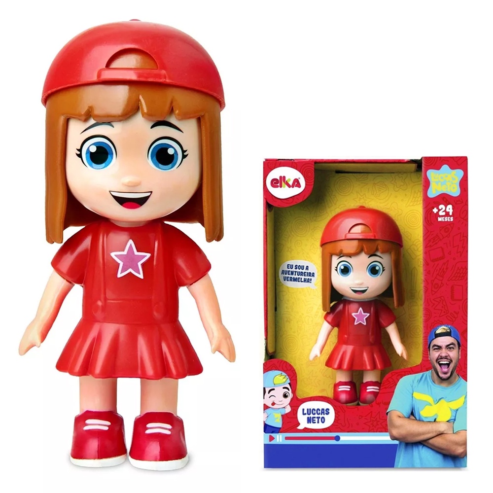 Boneca Gi Neto Aventureira Vermelha Original 15 cm Elka 1126 | Shopee ...