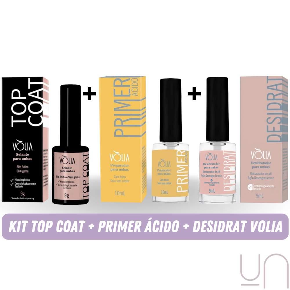 Kit Volia PH + Primer + Top Coat | Shopee Brasil