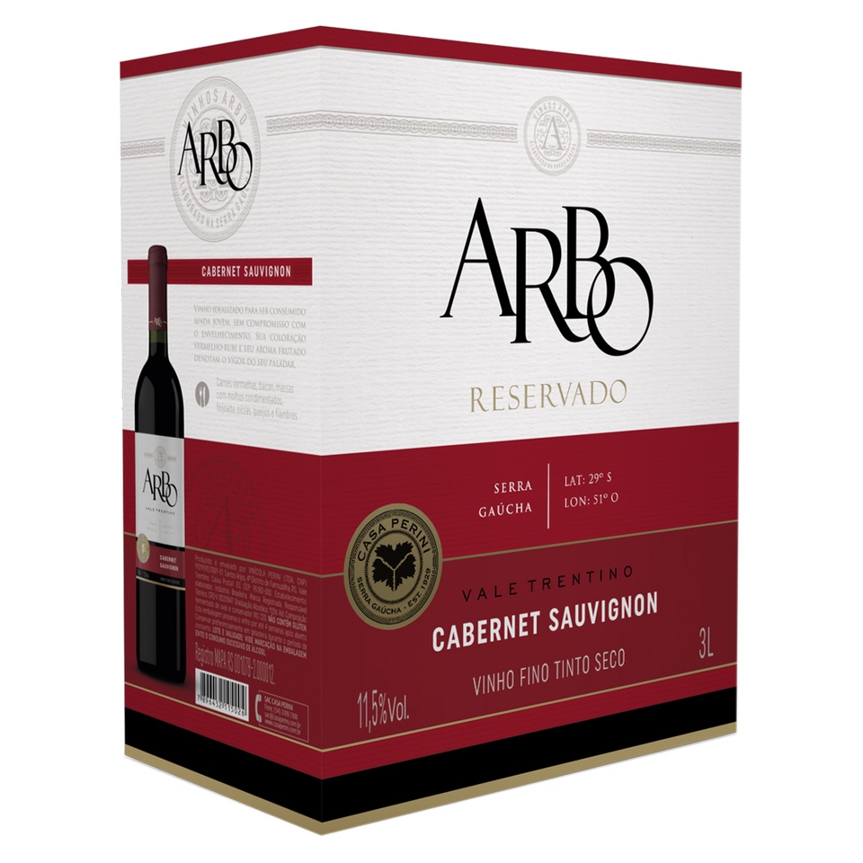 Vinho Casa Perini Arbo Reservado Cabernet Sauvignon Bag-in-Box 3000 mL ...