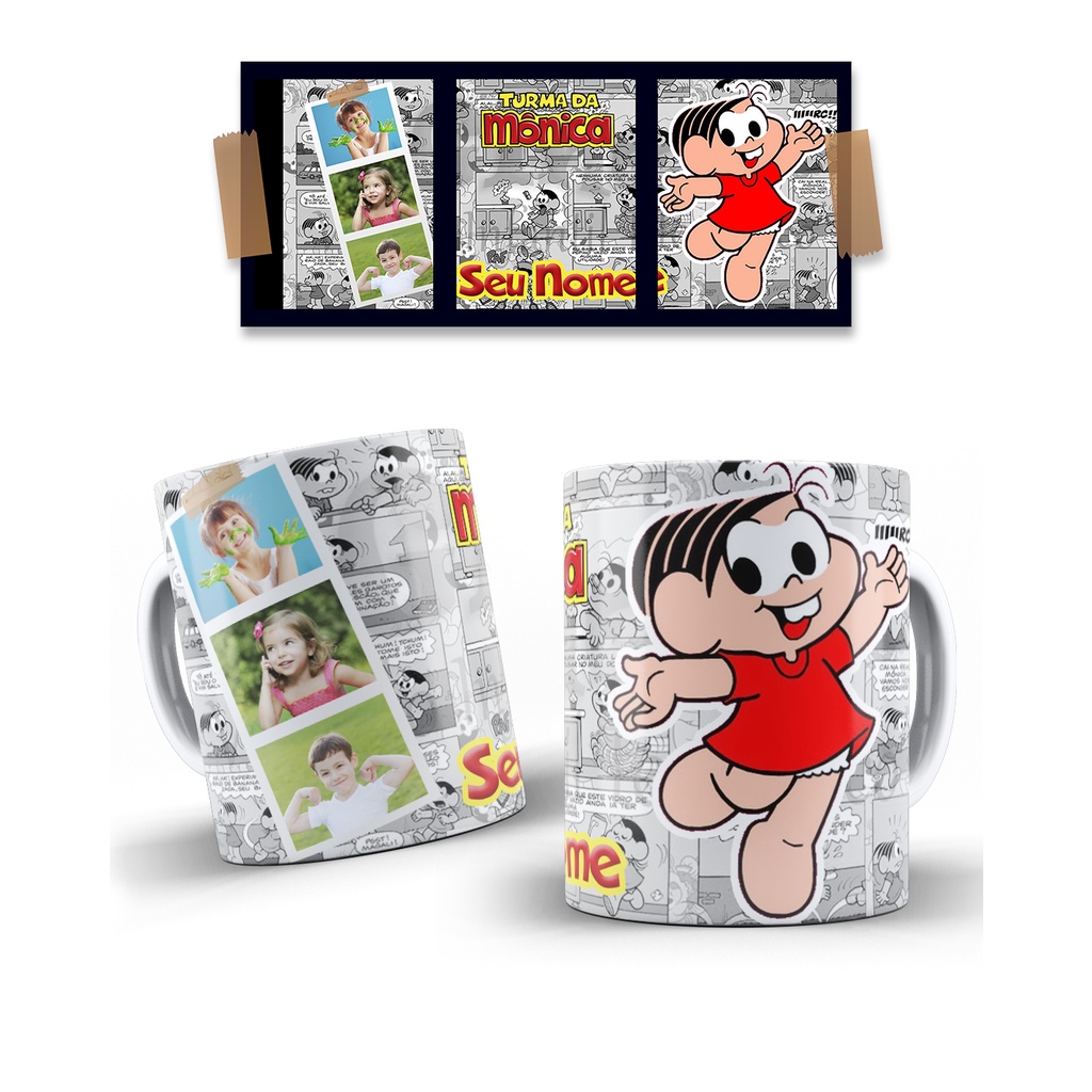 Caneca Personalizada Turma da Mônica Desenho | Shopee Brasil