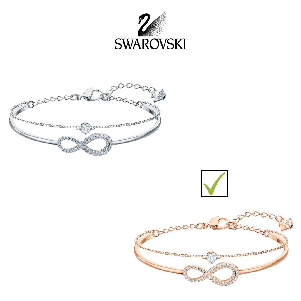 Pulseira Bracelete Cristais Swarovski Infinity Original Elegante ...