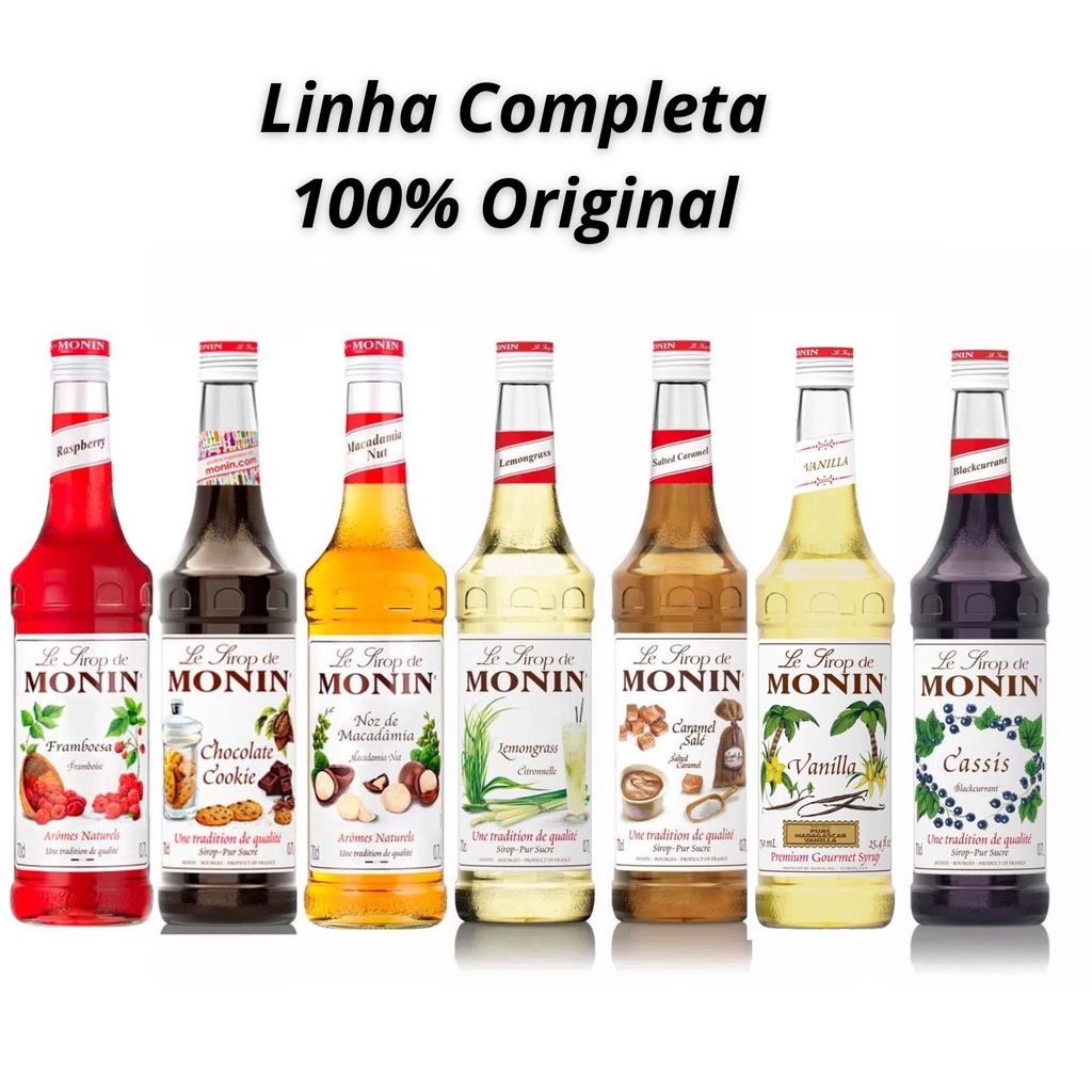 Xarope Monin Todos Os Sabores Para Chas Drinks Bebidas 700ml | Shopee ...