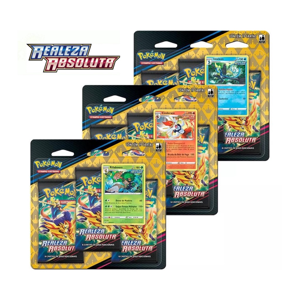 Cartinha Pokémon Blister Triplo com 19 Cartas | Shopee Brasil