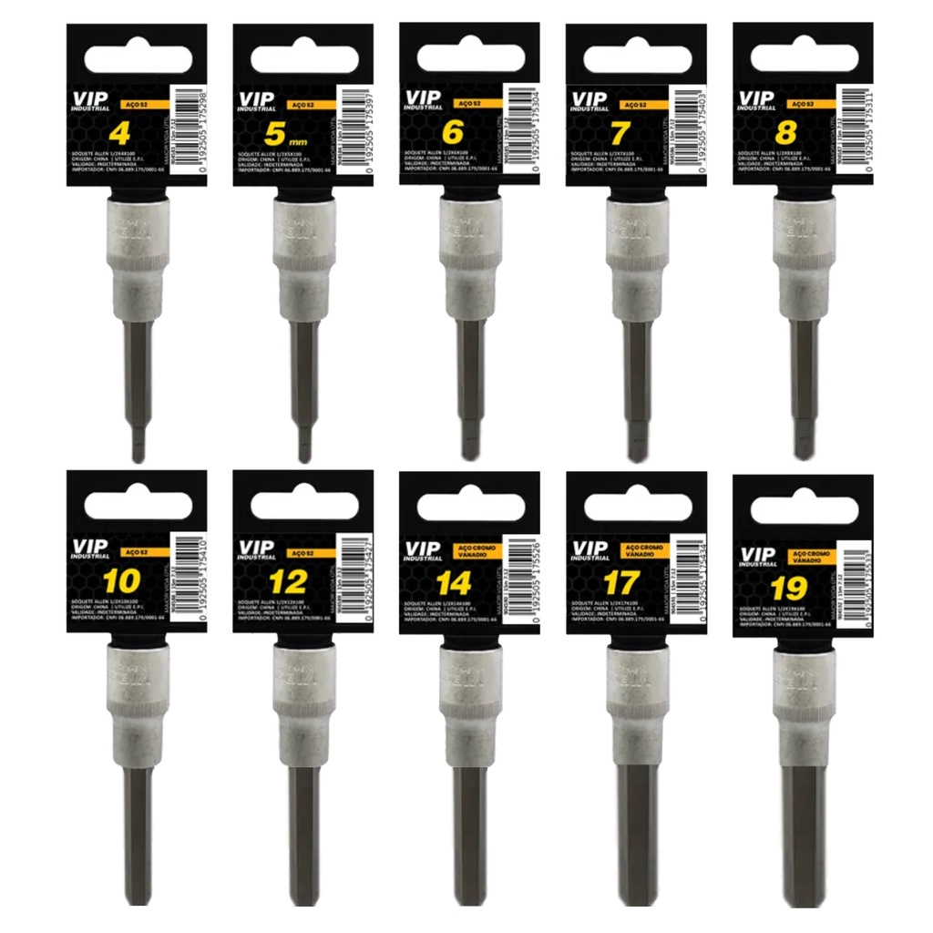 Soquete Allen Longo - Todas as medidas - Avulso - VIP Industrial ...