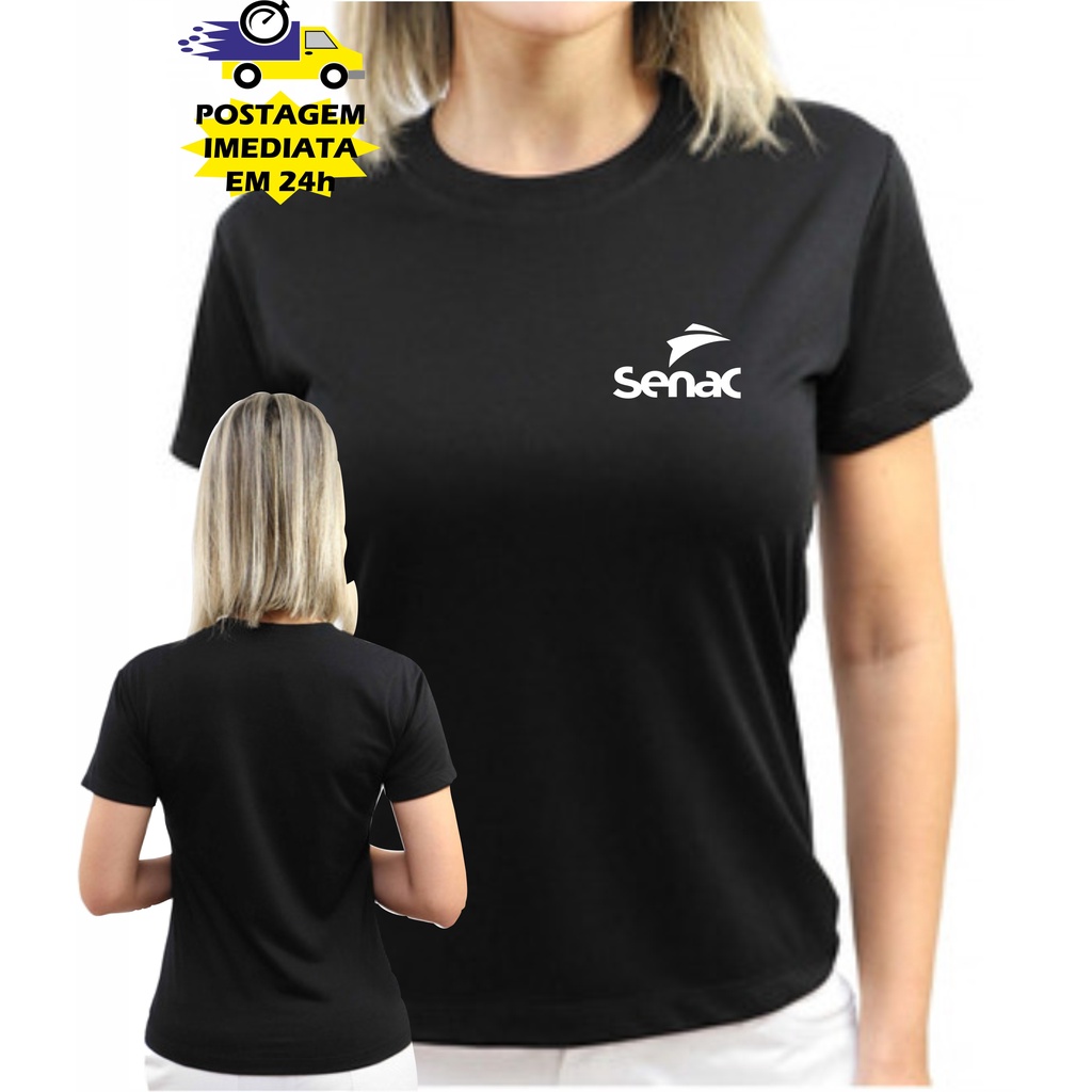 Baby look Feminina Uniforme Senac cursos Senac | Shopee Brasil