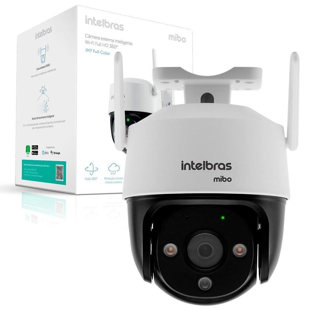 Câmera de Vídeo Externa Inteligente Wi-Fi Full HD Intelbras IM7 Full ...